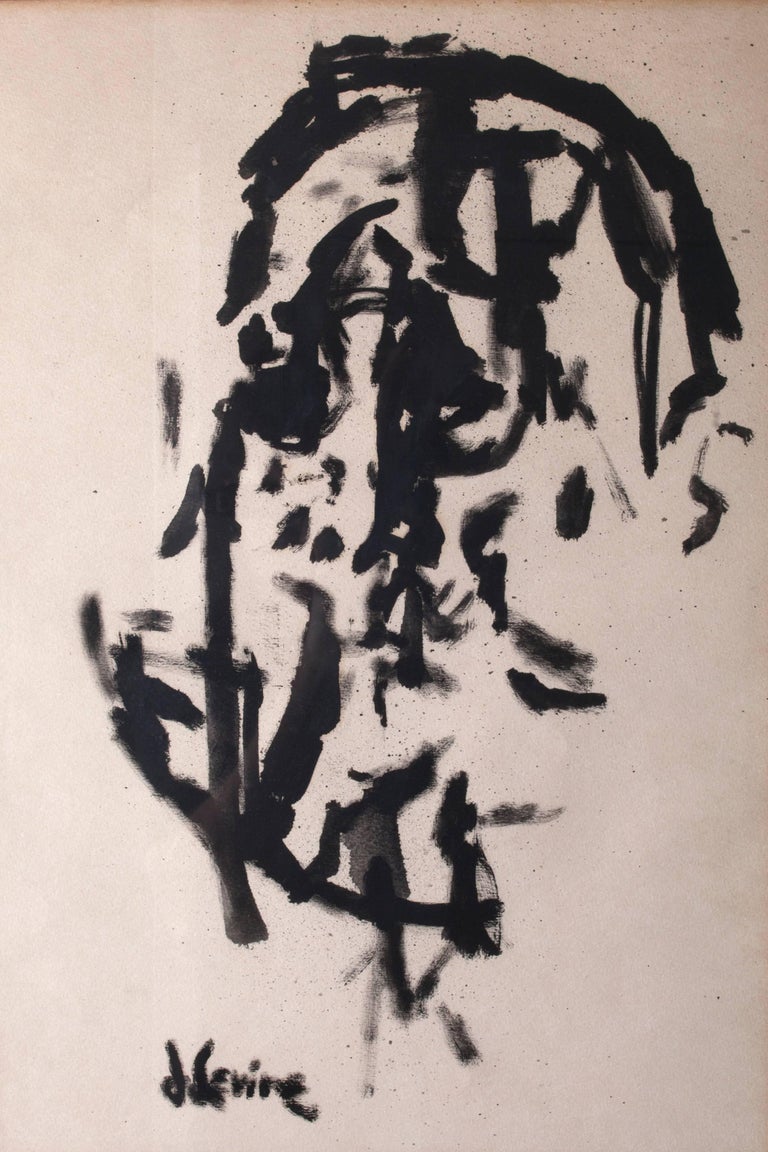 Rare Cubist Painting by Jack Levine, Ink on Paper, Signed For Sale at ...