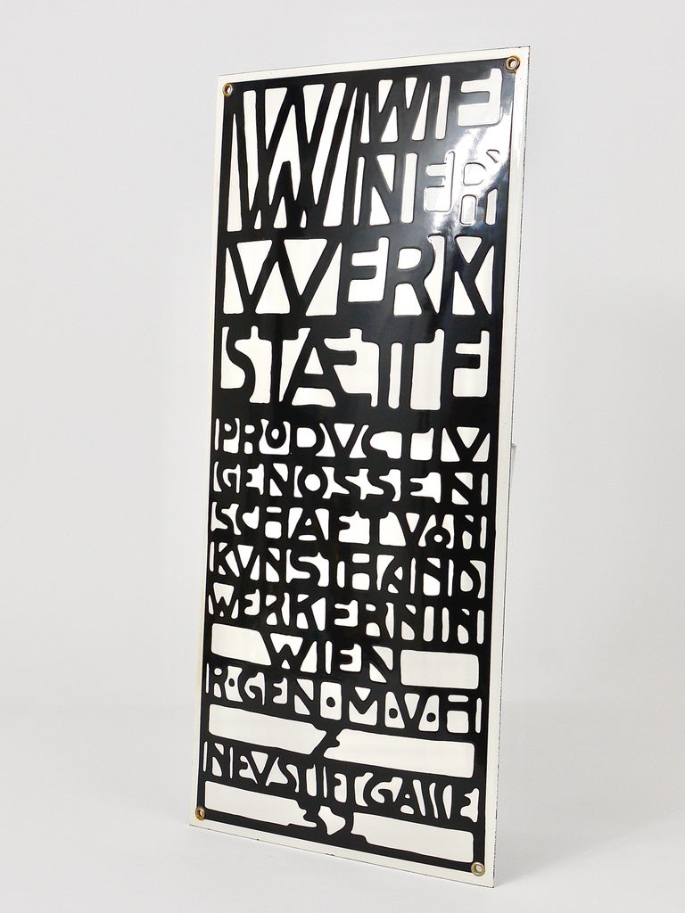 Rare Domed Wiener Werkstaette Vienna Art Nouveau Enameled Advertising ...