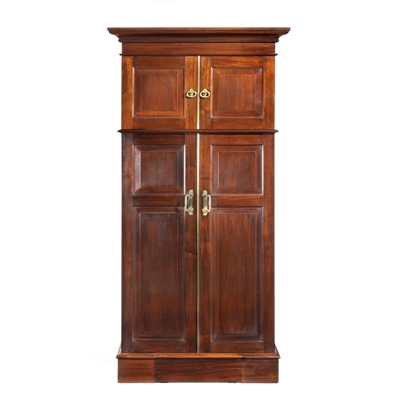 Rare Edwardian Mahogany Mechanical Gentleman’s Wardrobe at 1stDibs ...