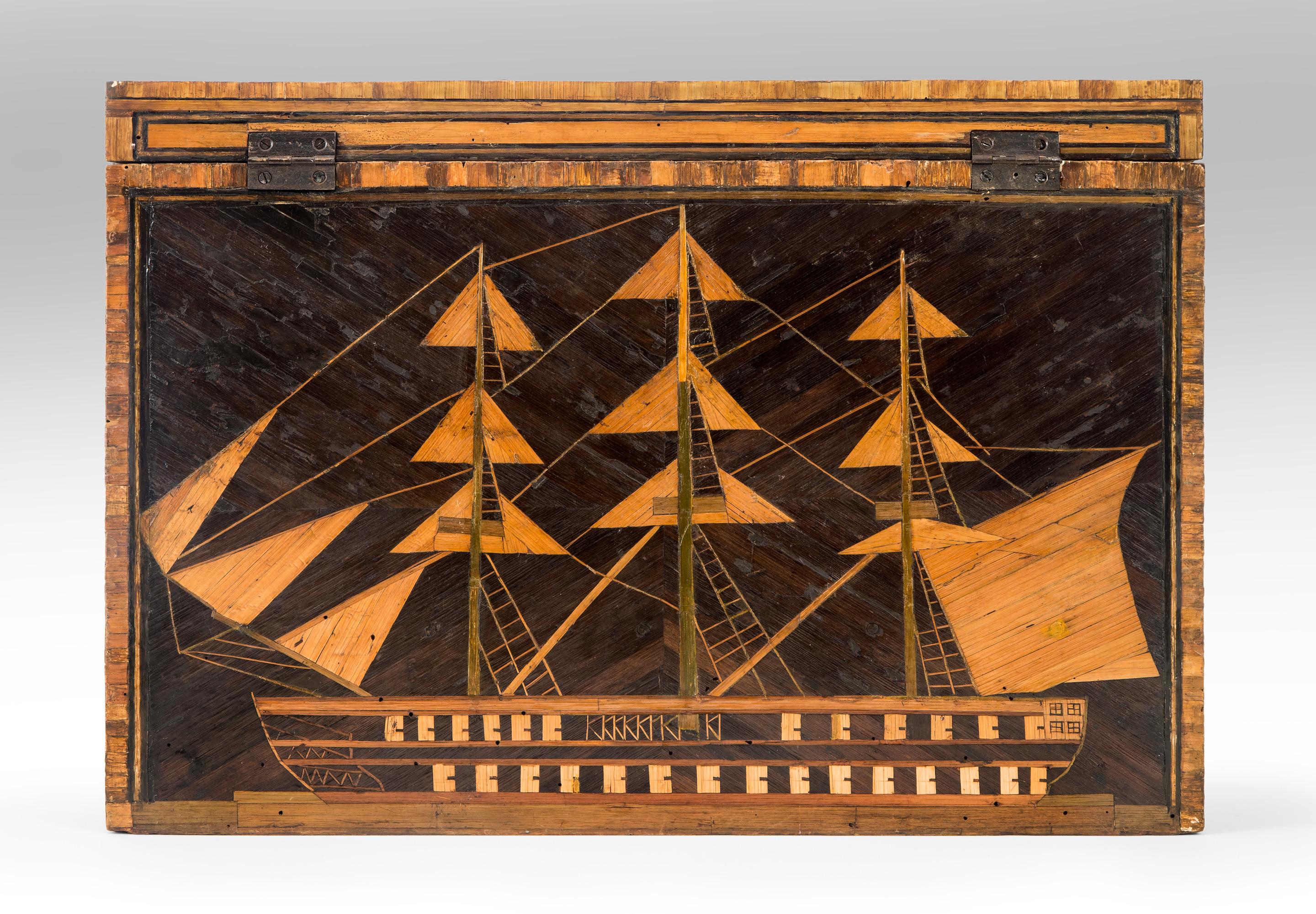 Rare Exceptional French Straw Work Box at 1stDibs