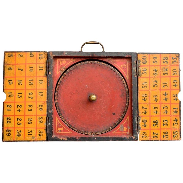 Rare Illegal Early 20th Century Folk Art English Gambling Roulette Bar ...