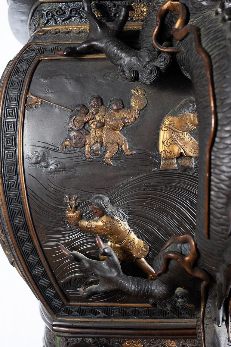 Rare, Impressive Japanese Bronze Censer by Miyao, 1868-1912 For Sale at ...