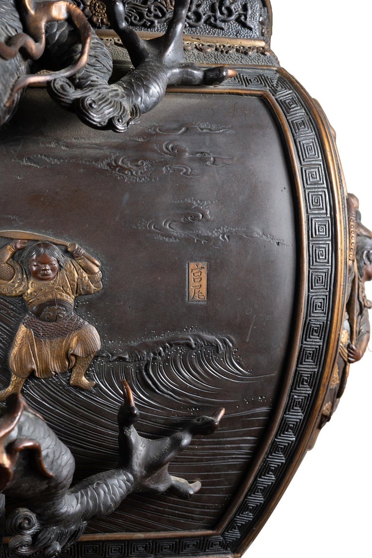 Rare, Impressive Japanese Bronze Censer by Miyao, 1868-1912 For Sale at ...