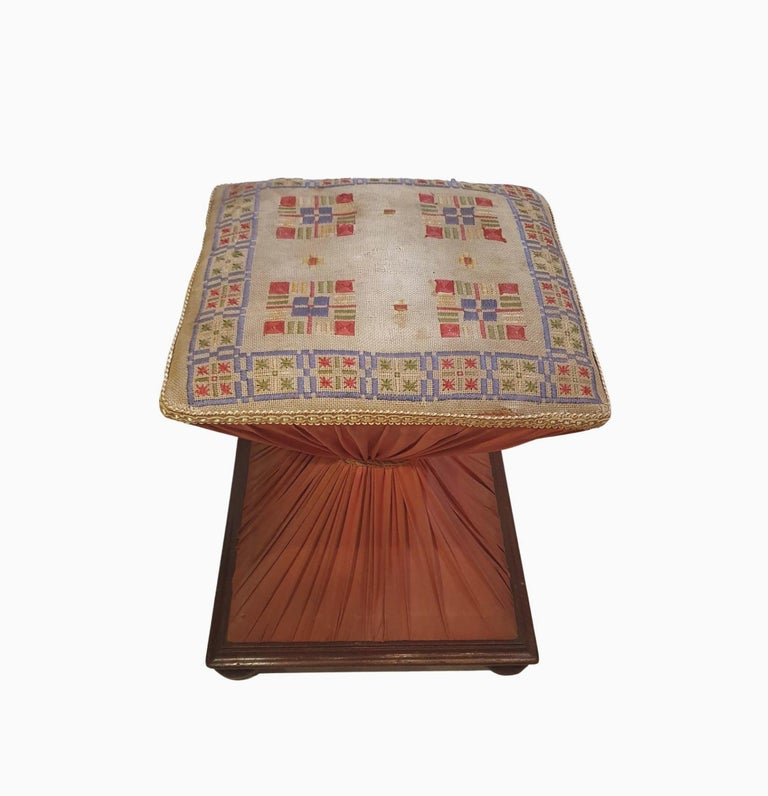 Rare Irish Pair of 19th Century Country House Stools For Sale at 1stDibs