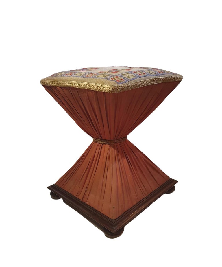 Rare Irish Pair of 19th Century Country House Stools For Sale at 1stDibs