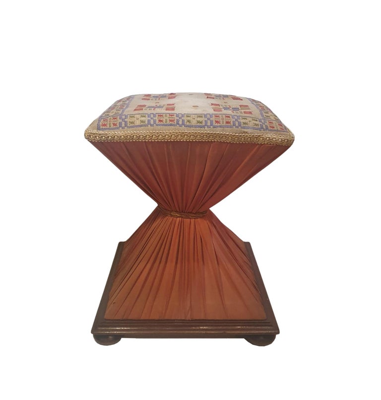 Rare Irish Pair of 19th Century Country House Stools For Sale at 1stDibs