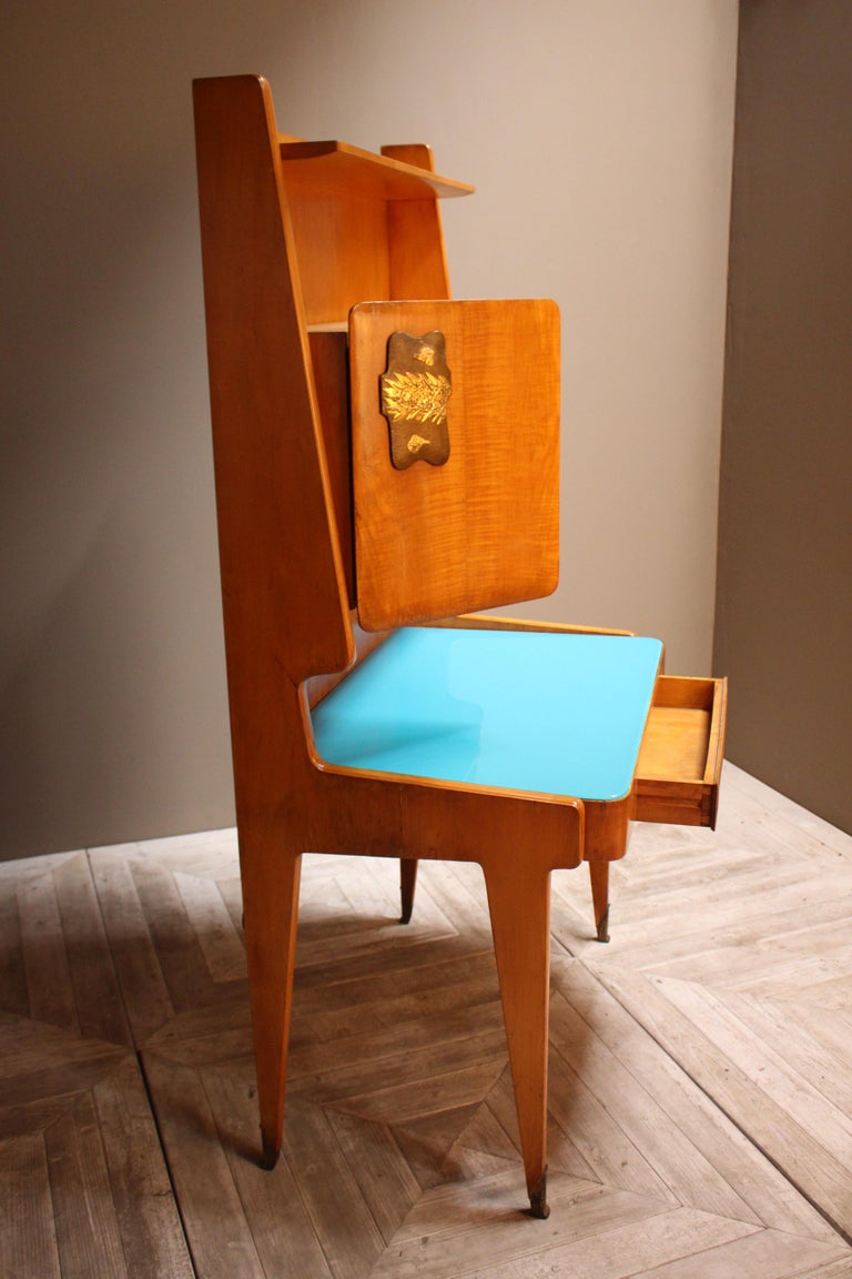 Rare Italian Midcentury Desk Bookcase by Vittorio Dassi at 1stDibs