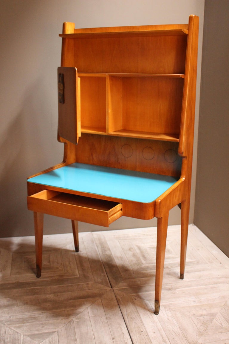 Rare Italian Midcentury Desk Bookcase by Vittorio Dassi at 1stDibs