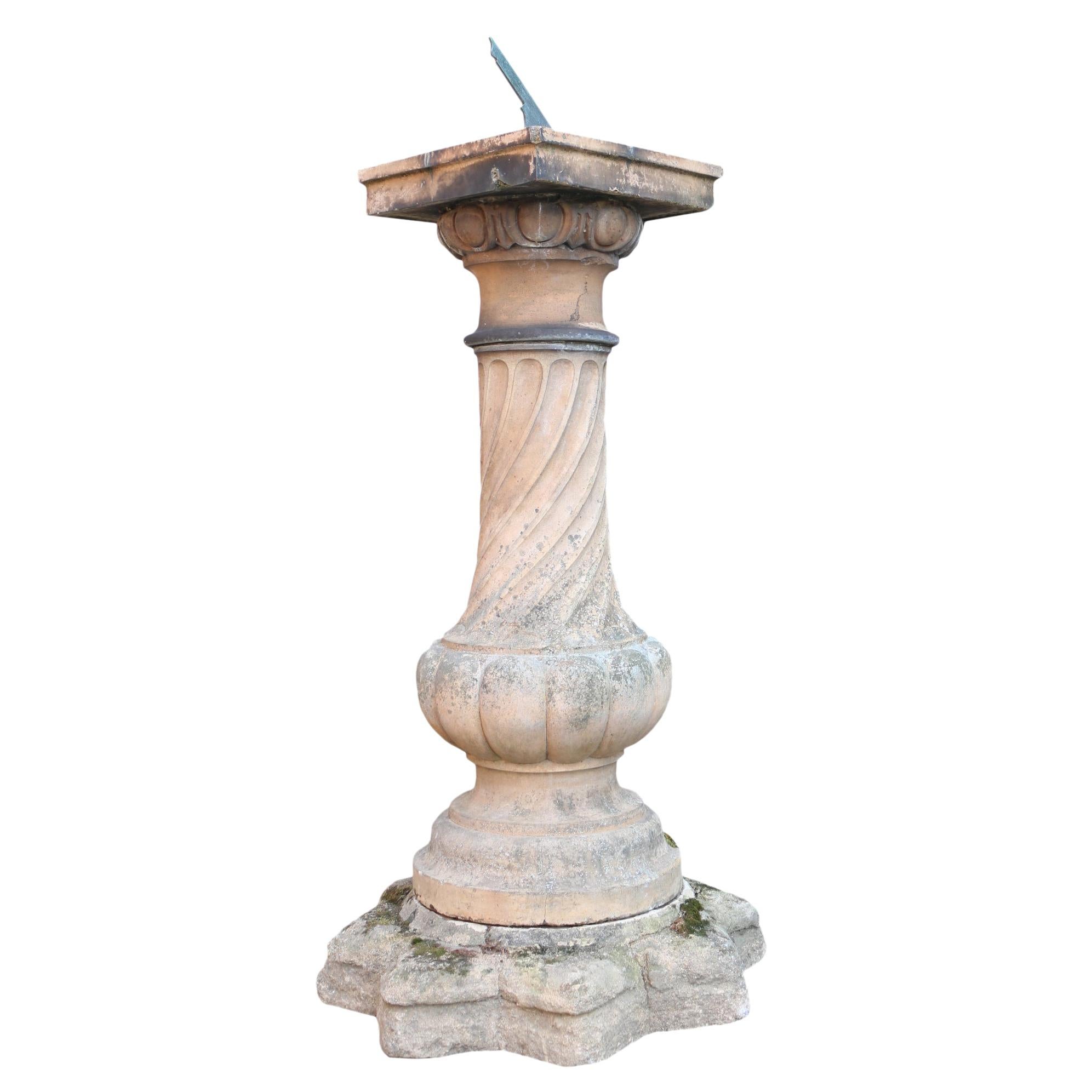 Lefco Glazed Ceramic Sundial at 1stDibs