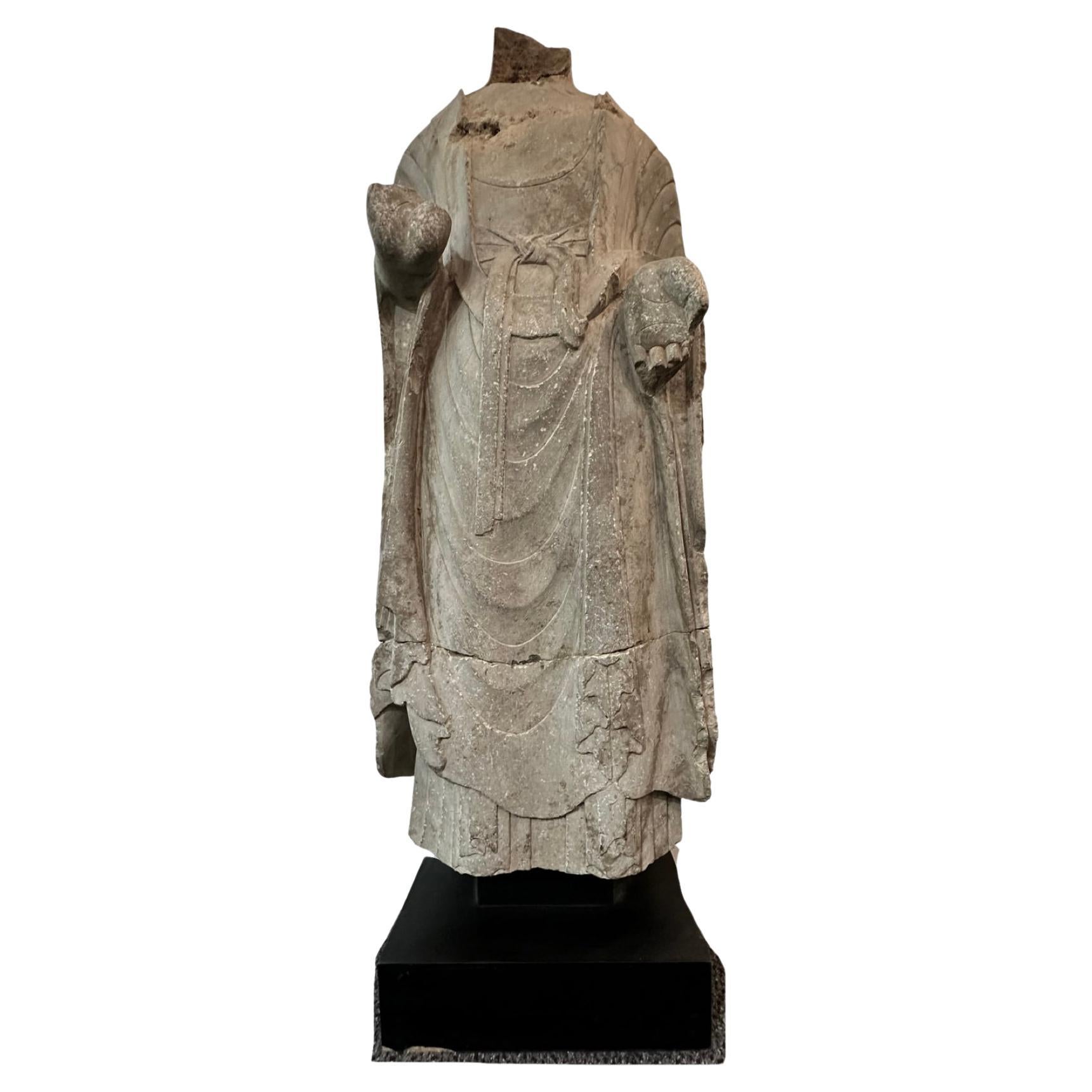 A Rare Massive Standing Limestone Buddha Torso For Sale at 1stDibs