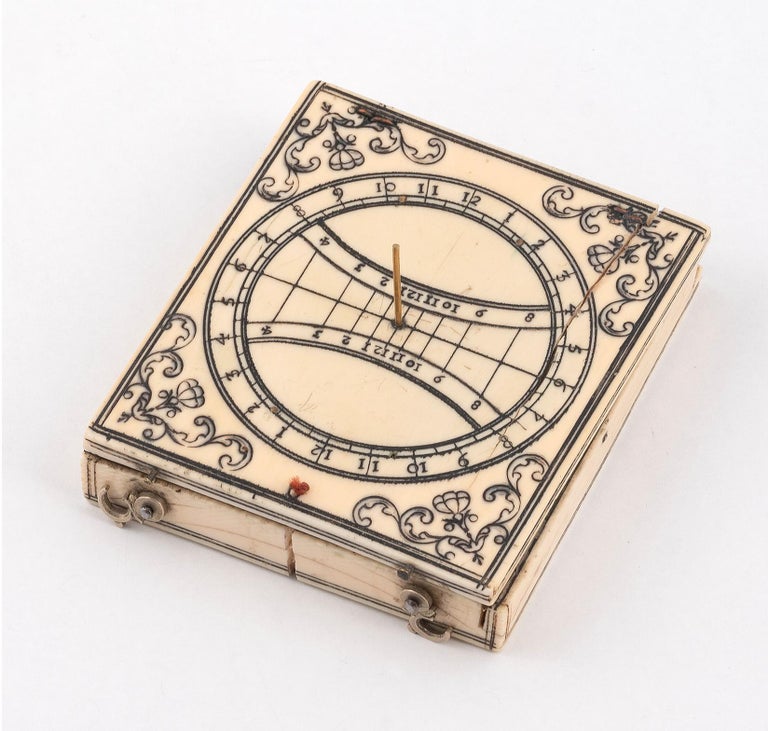 Rare Mid-17th Century French Dieppe Magnetic Azimuth Dial For Sale at ...