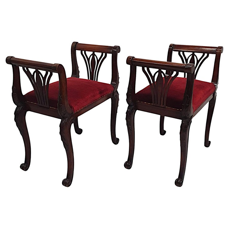 Rare paire de tabourets de la fin du 19e siècle En vente sur 1stDibs