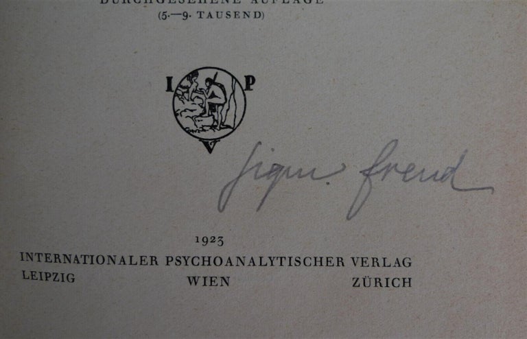 Rare Sigmund Freud Book Signed by the Author´S Own Hand For Sale at 1stDibs