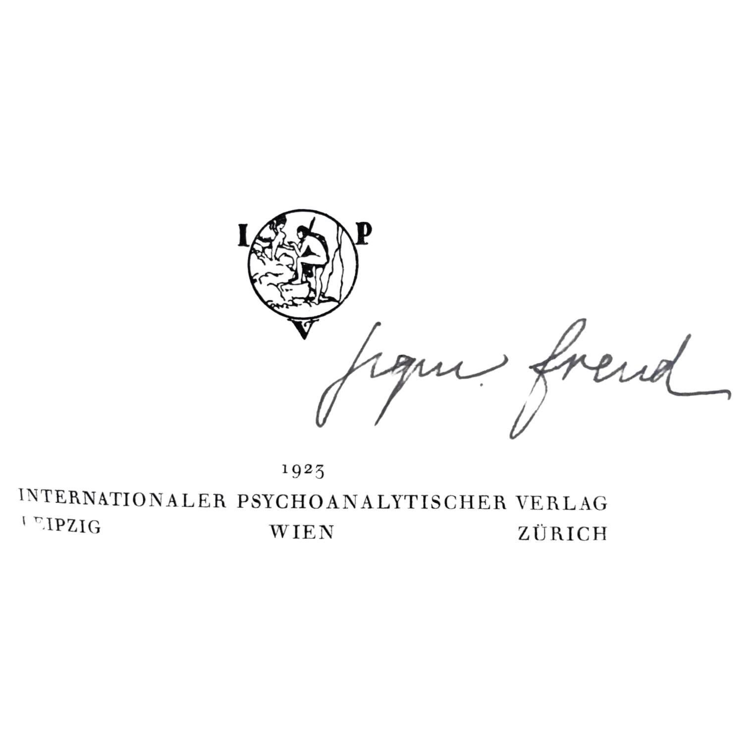 Rare Sigmund Freud Book Signed by the Author´S Own Hand For Sale at 1stDibs