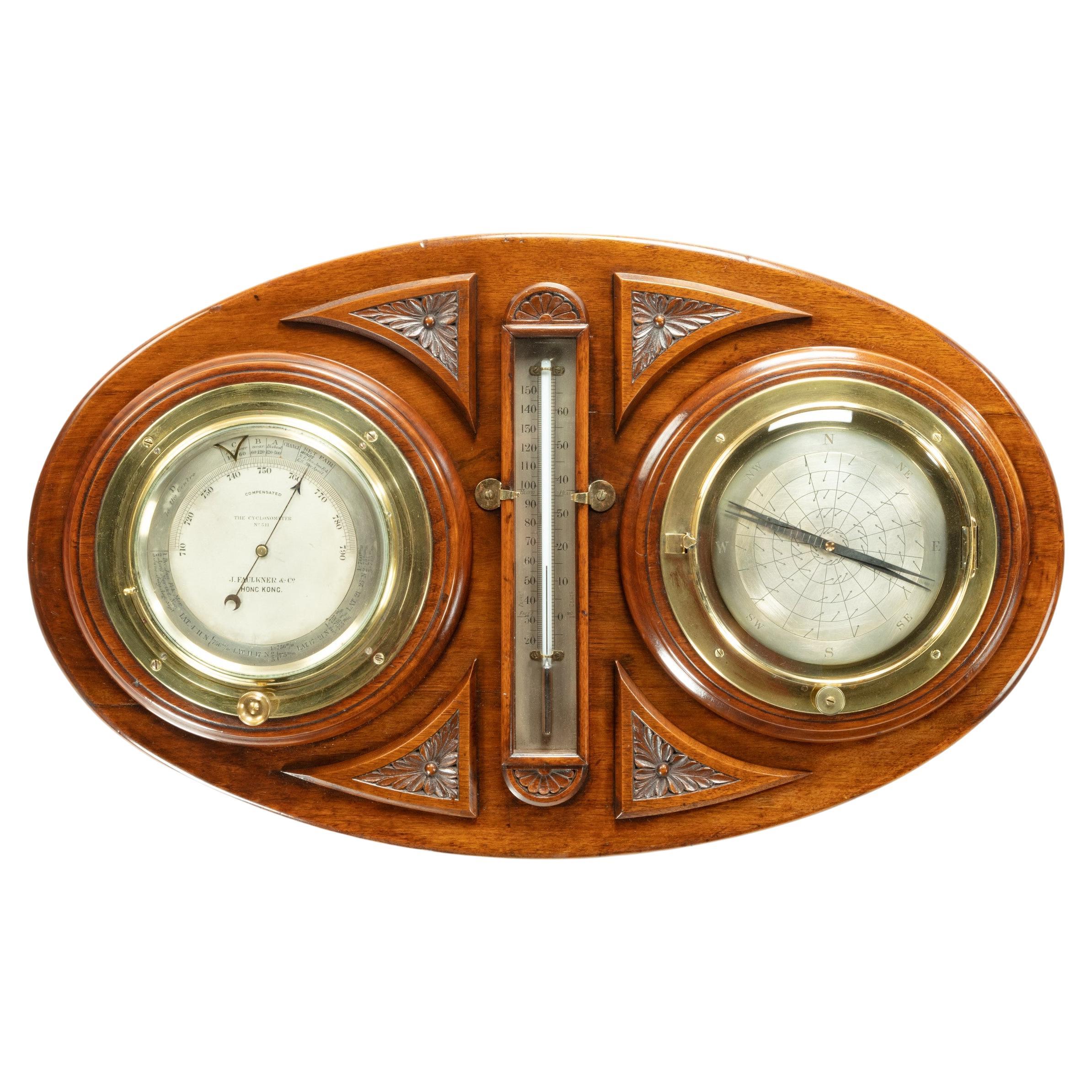 Novelty Nautical Clock and Barometer Set by Westbury Clock Co., USA For ...
