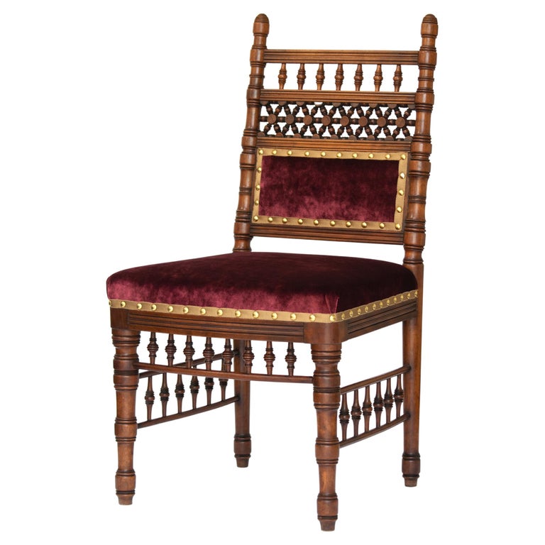 A Rare Walnut Side Chair For Sale at 1stDibs