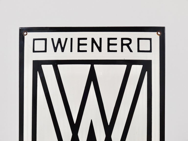 Rare Wiener Werkstaette of America Inc New York Enameled Advertising ...