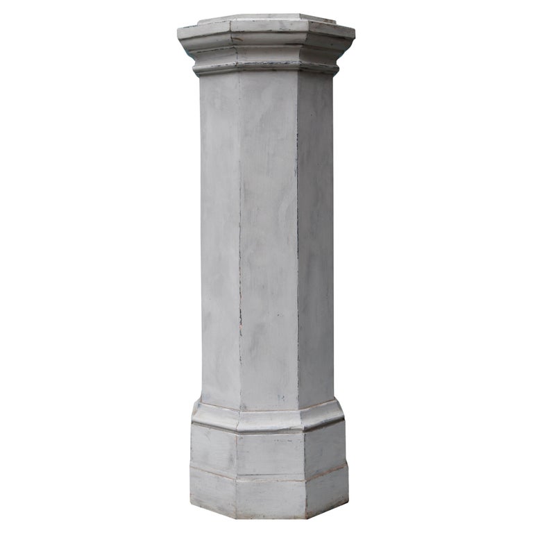 Reclaimed Painted Oak Plinth or Stand For Sale at 1stDibs