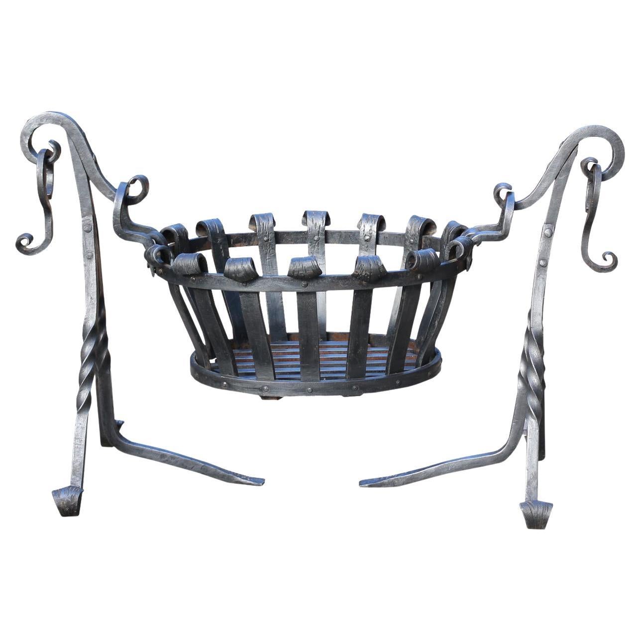 Wrought Iron Fire Screen c. 1920's at 1stDibs