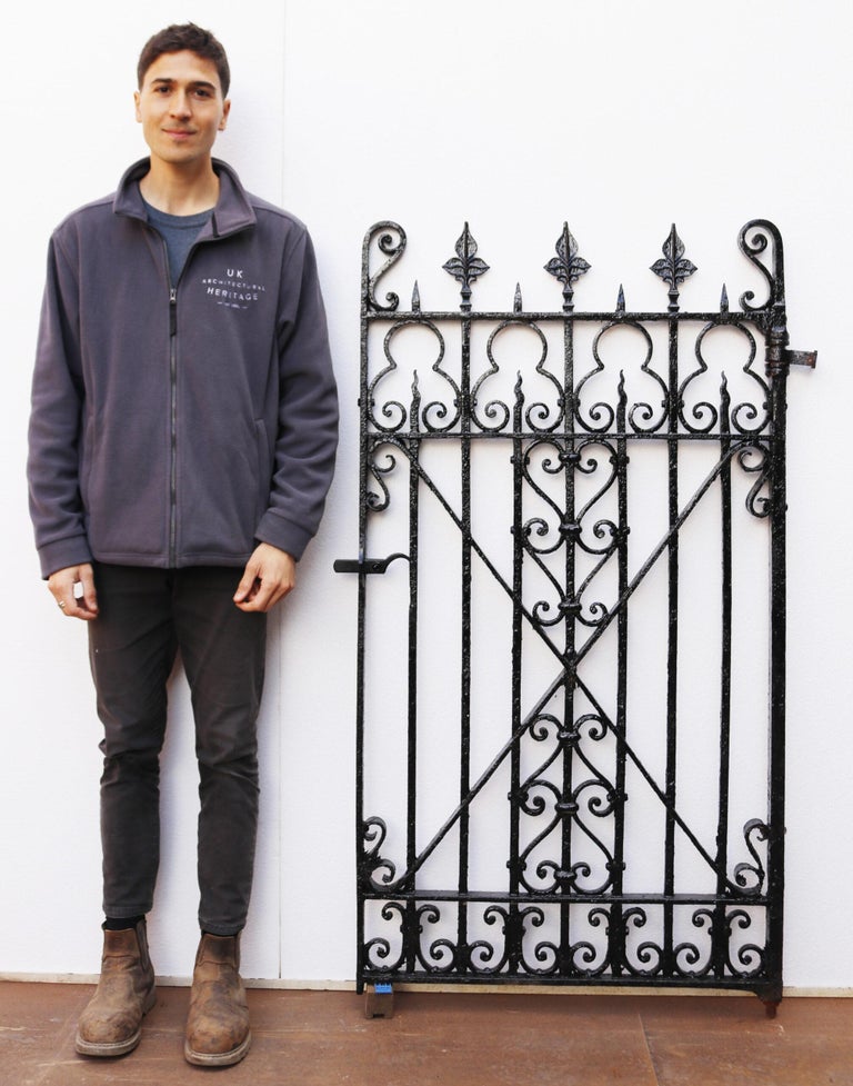 Reclaimed Wrought Iron Pedestrian Gate For Sale at 1stDibs