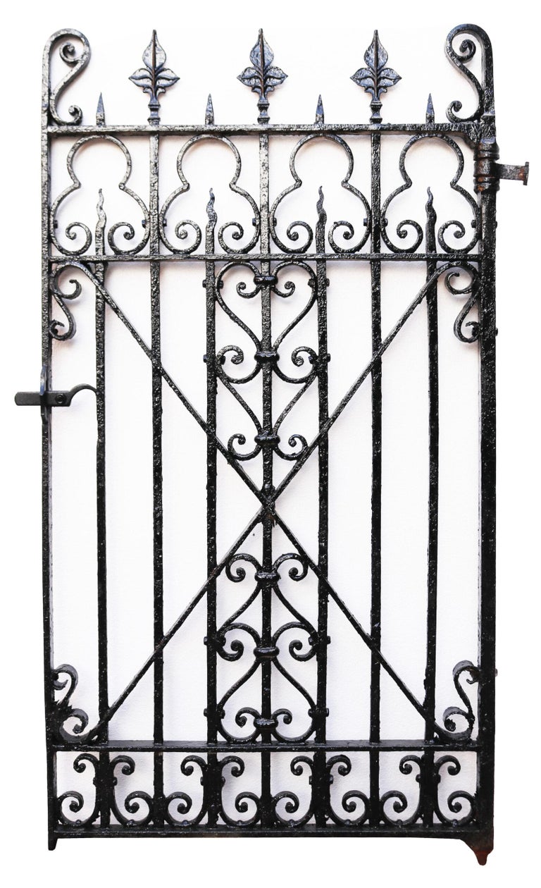 Reclaimed Wrought Iron Pedestrian Gate For Sale at 1stDibs