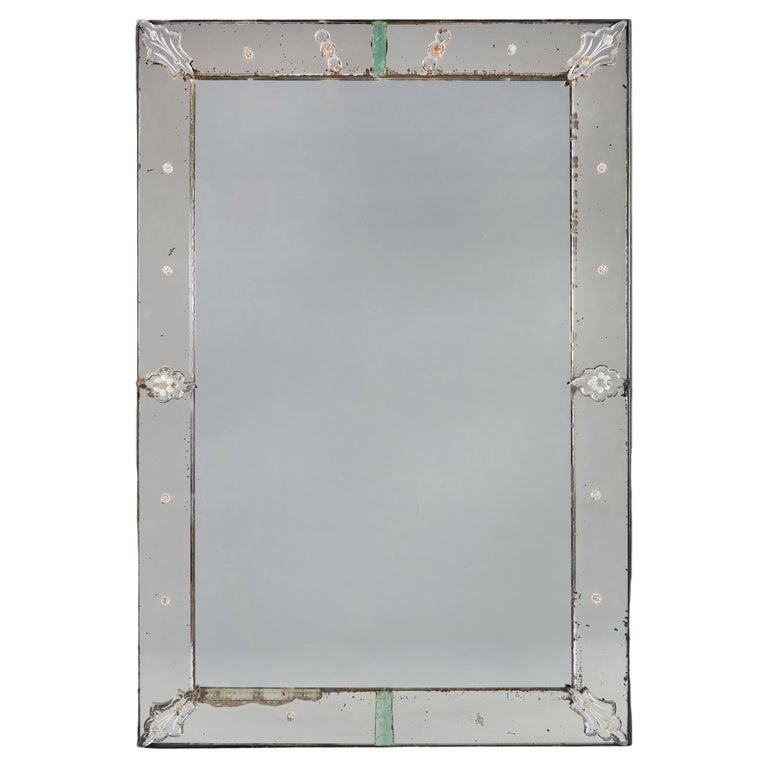 Rectangular Venetian Art Deco Mirror at 1stDibs