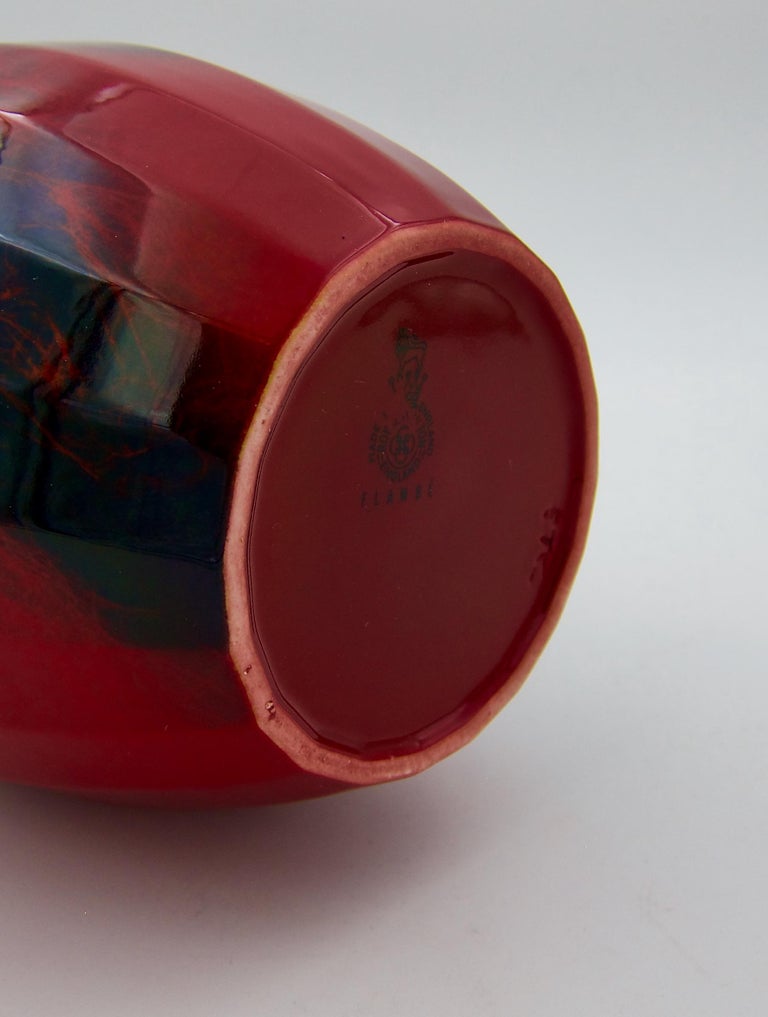 Red Art Deco Flambe Vase by Royal Doulton at 1stDibs | royal doulton ...