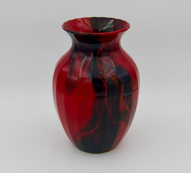 Red Art Deco Flambe Vase by Royal Doulton at 1stDibs | royal doulton ...