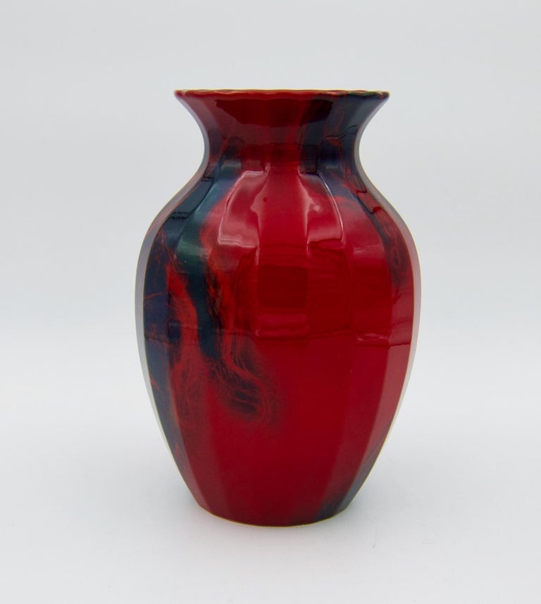 Red Art Deco Flambe Vase by Royal Doulton at 1stDibs | royal doulton ...