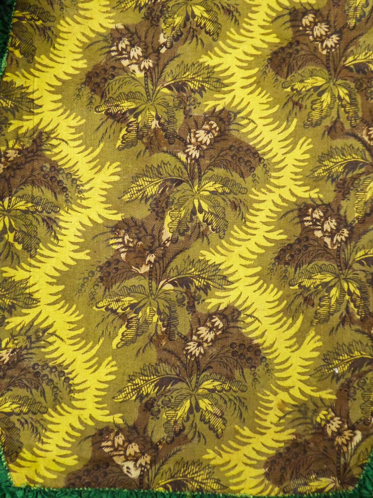 A Regency French Reticule Purse, leather and Chintz Early 19th century ...