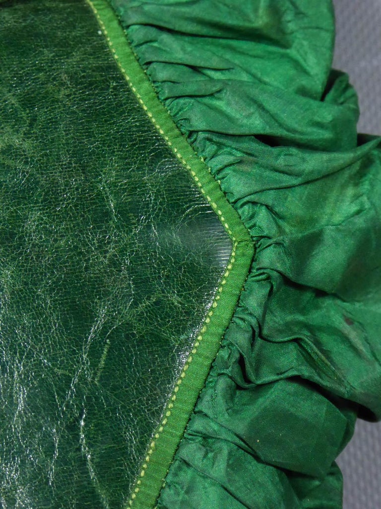 A Regency French Reticule Purse, leather and Chintz Early 19th century ...