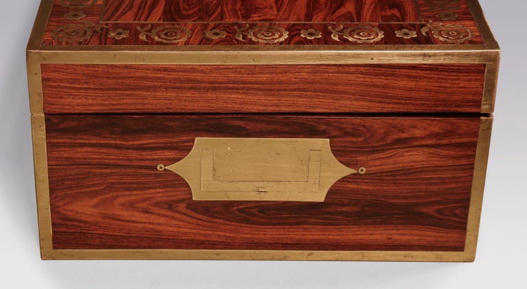 Regency Period Kingwood and Brass Box For Sale at 1stDibs