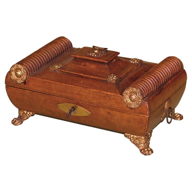 Regency Period Leather Sewing Casket at 1stDibs