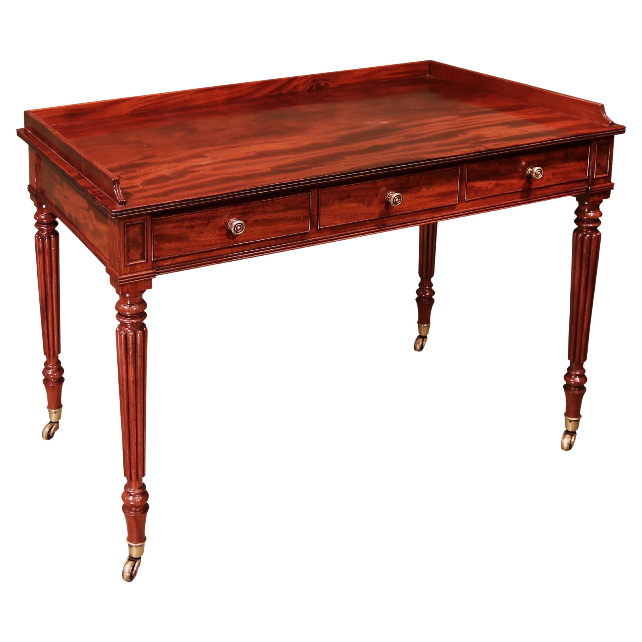 Fine Regency Mahogany Partners Writing Table at 1stDibs