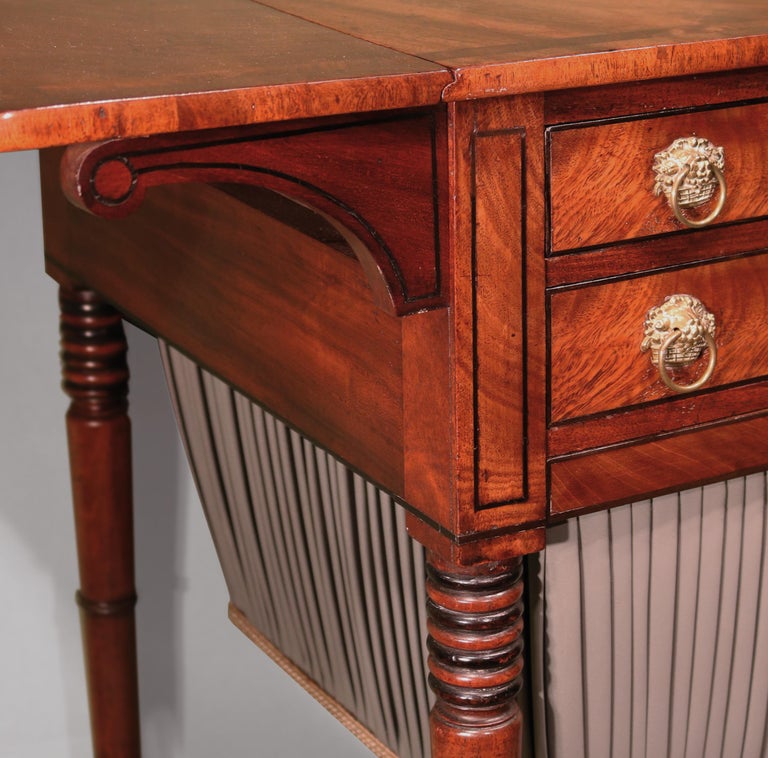 Regency Period Mahogany Work Table For Sale at 1stDibs