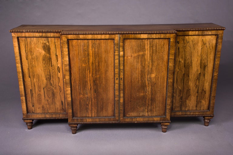 A Regency Rosewood Breakfront Cabinet For Sale at 1stDibs