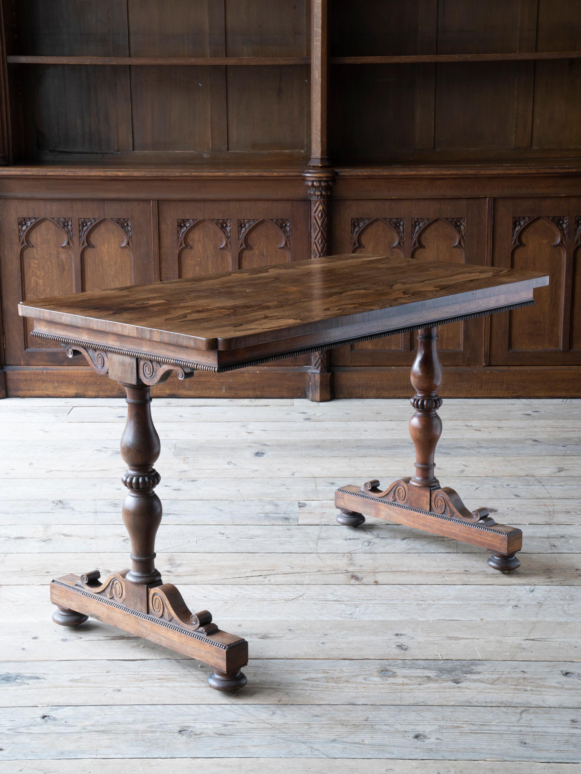Regency Rosewood Library Table at 1stDibs