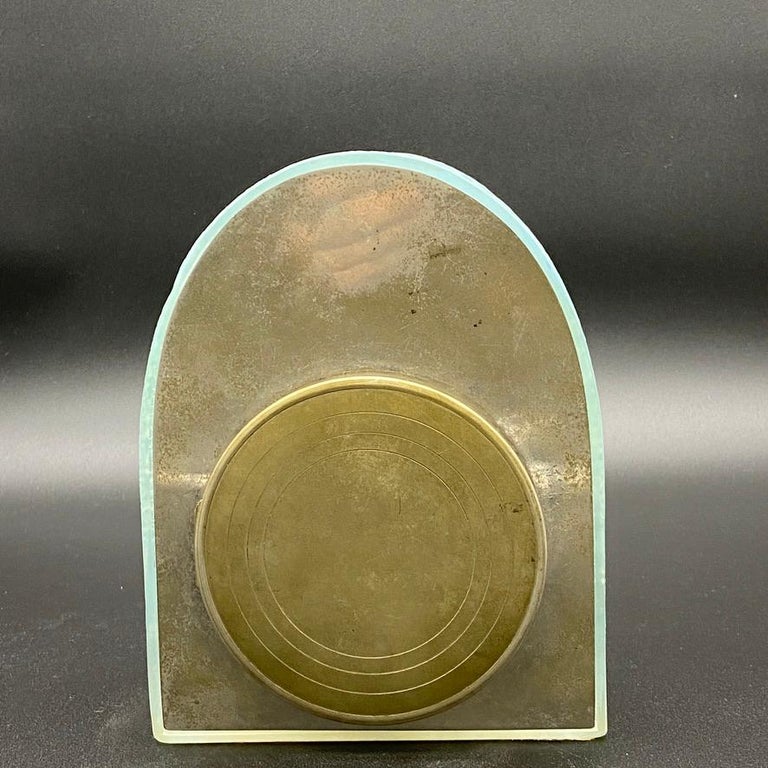 René Lalique Art Déco 2 Colombes Clock in Glass For Sale at 1stDibs