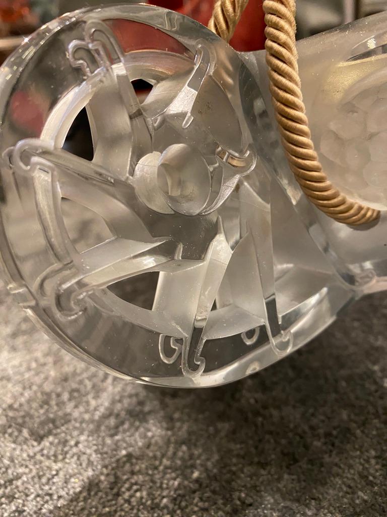 Rene Lalique Glass Art Deco Chandelier For Sale at 1stDibs