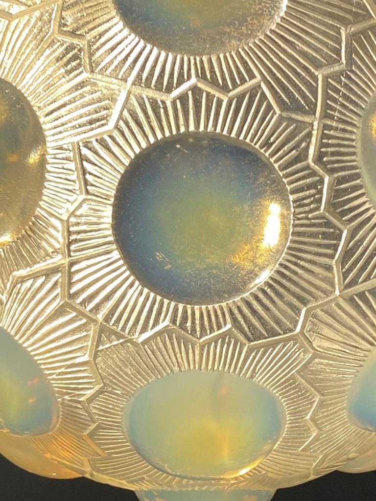 A Rene Lalique Soleil Chandelier in Opalescent Glass at 1stDibs