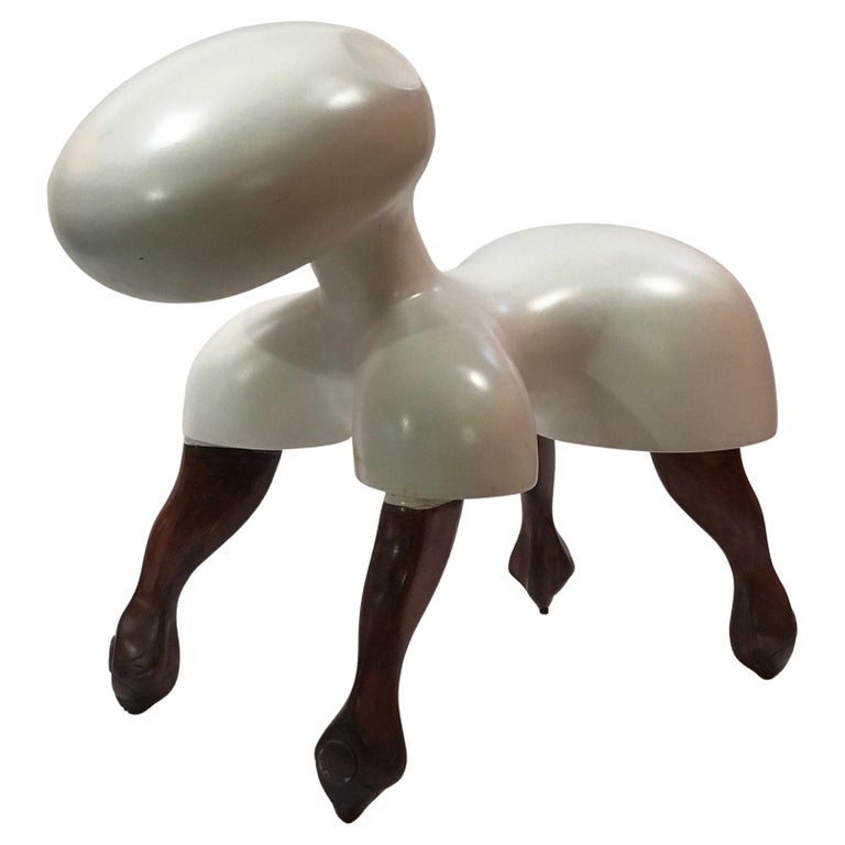 Repurposed Vintage Eero Aarnio Pony Chair Set on Antique Square Piano ...