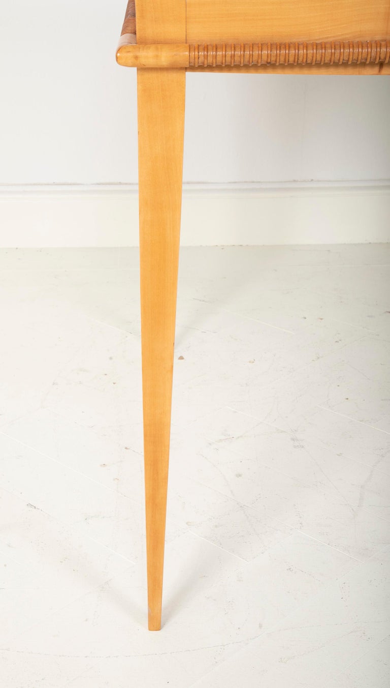 Reversible Leather Top Card Table in the Manner of Andre Arbus at 1stDibs