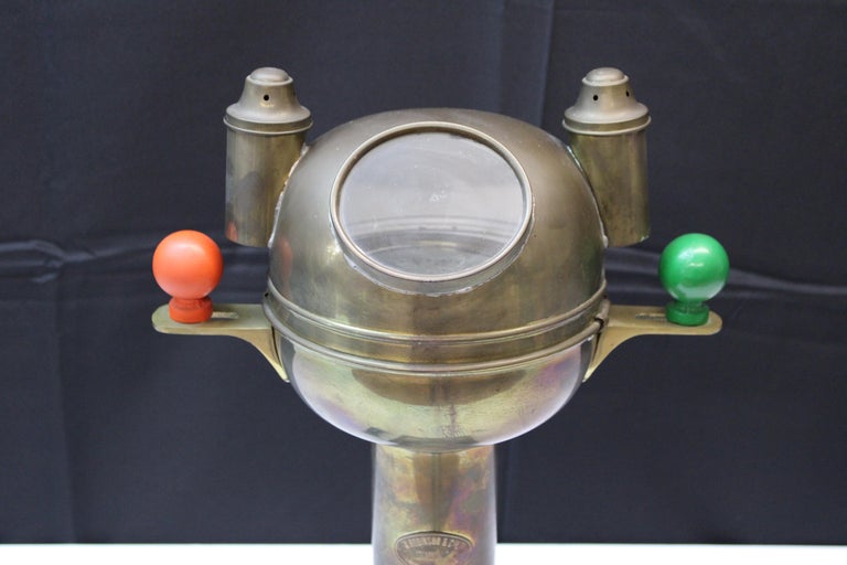 A. Robinson Co Ltd. Liverpool Brass Ships Compass Converted Table Lamp ...