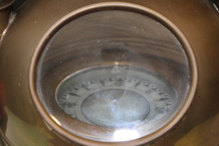 A. Robinson Co Ltd. Liverpool Brass Ships Compass Converted Table Lamp ...