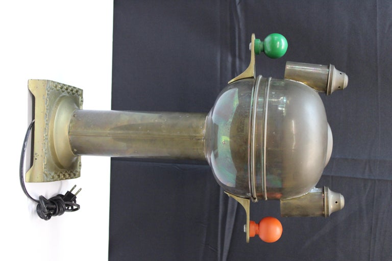 A. Robinson Co Ltd. Liverpool Brass Ships Compass Converted Table Lamp ...