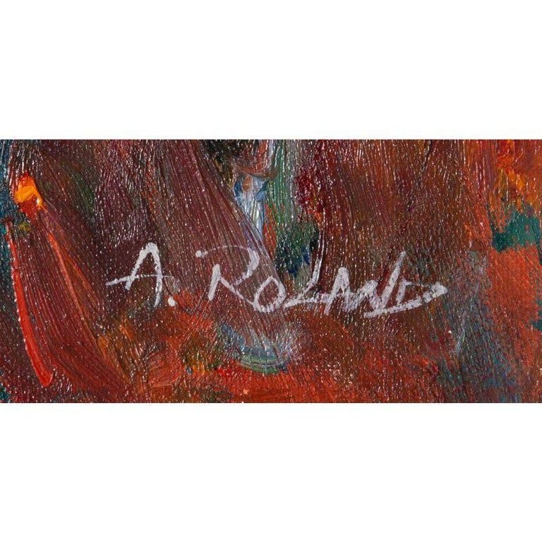 A. Roland - A. Roland - 20th Century Oil, Afternoon Tea For Sale at 1stDibs