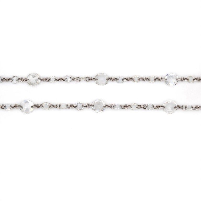 Rose-Cut Diamond-Set Chain For Sale at 1stDibs