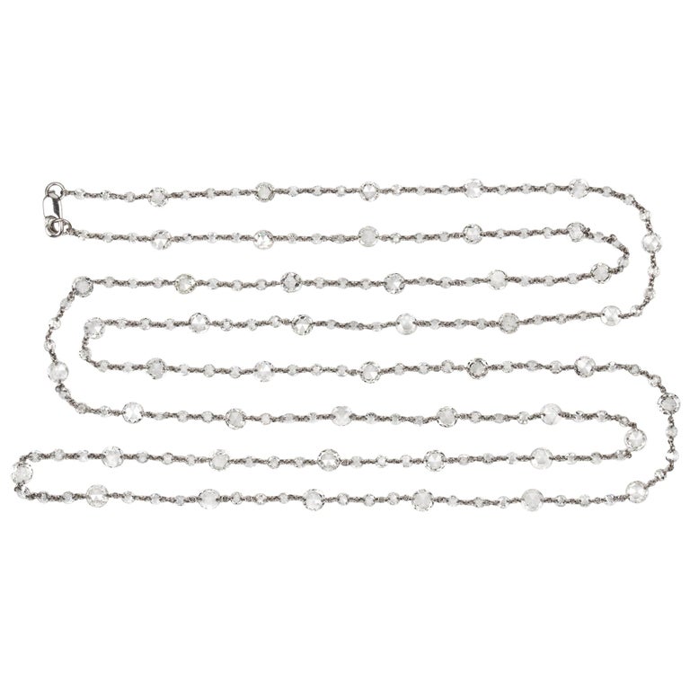 Rose-Cut Diamond-Set Chain For Sale at 1stDibs
