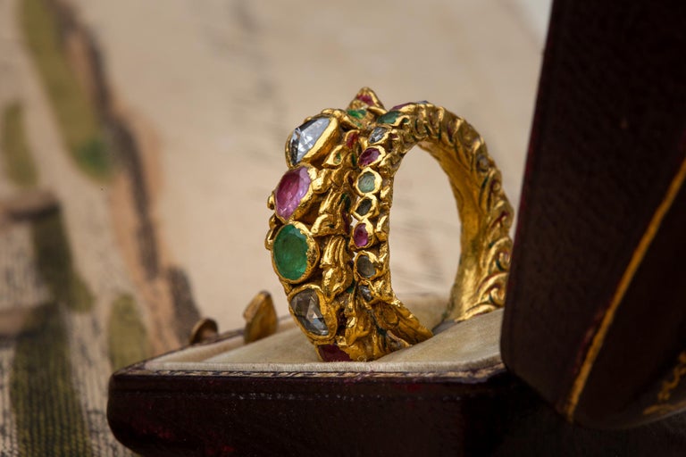 Royal Thai Siam Antique 18th Century Heavy 22K Gold Rare Naga Serpent ...