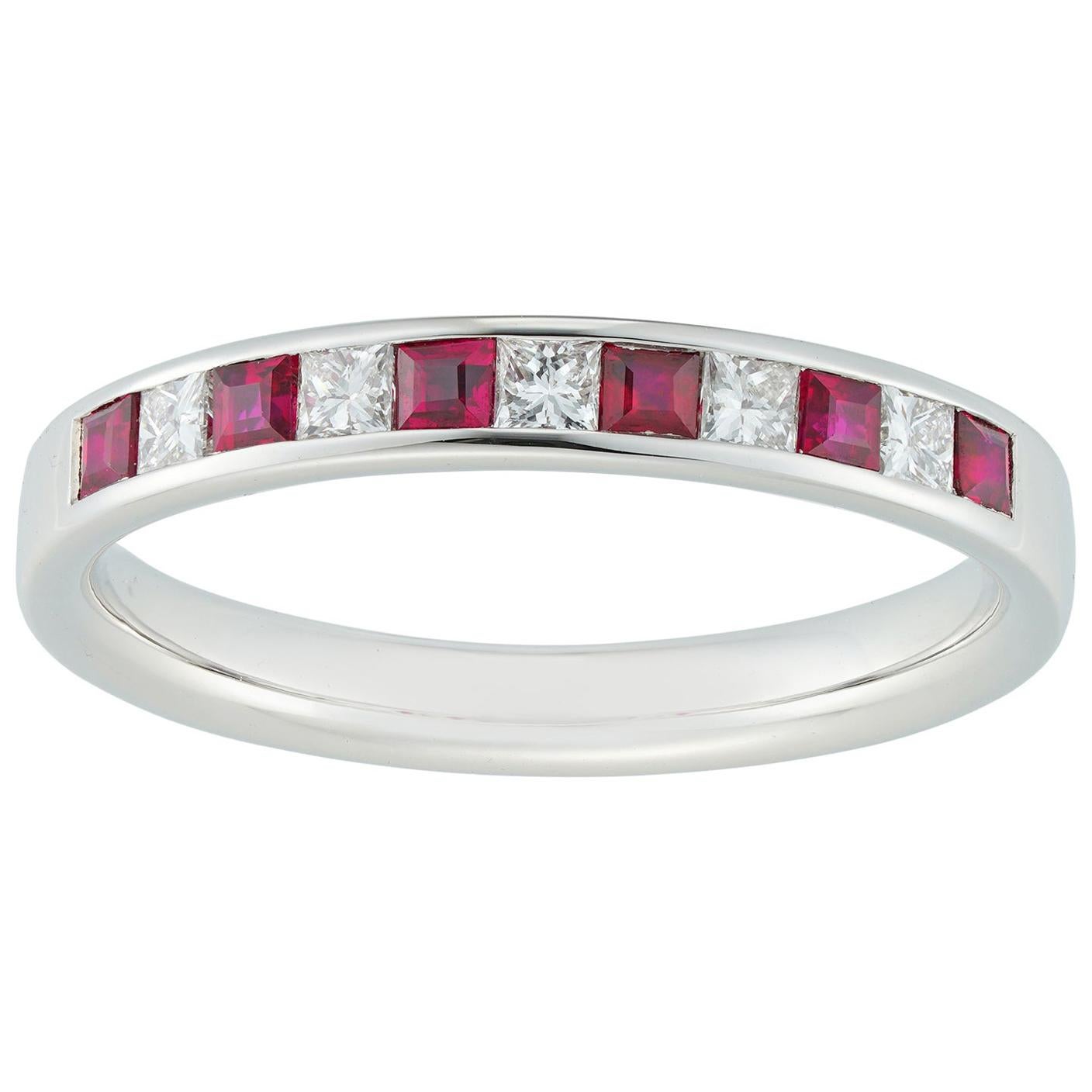 Cartier Diamond and Ruby Ring at 1stDibs